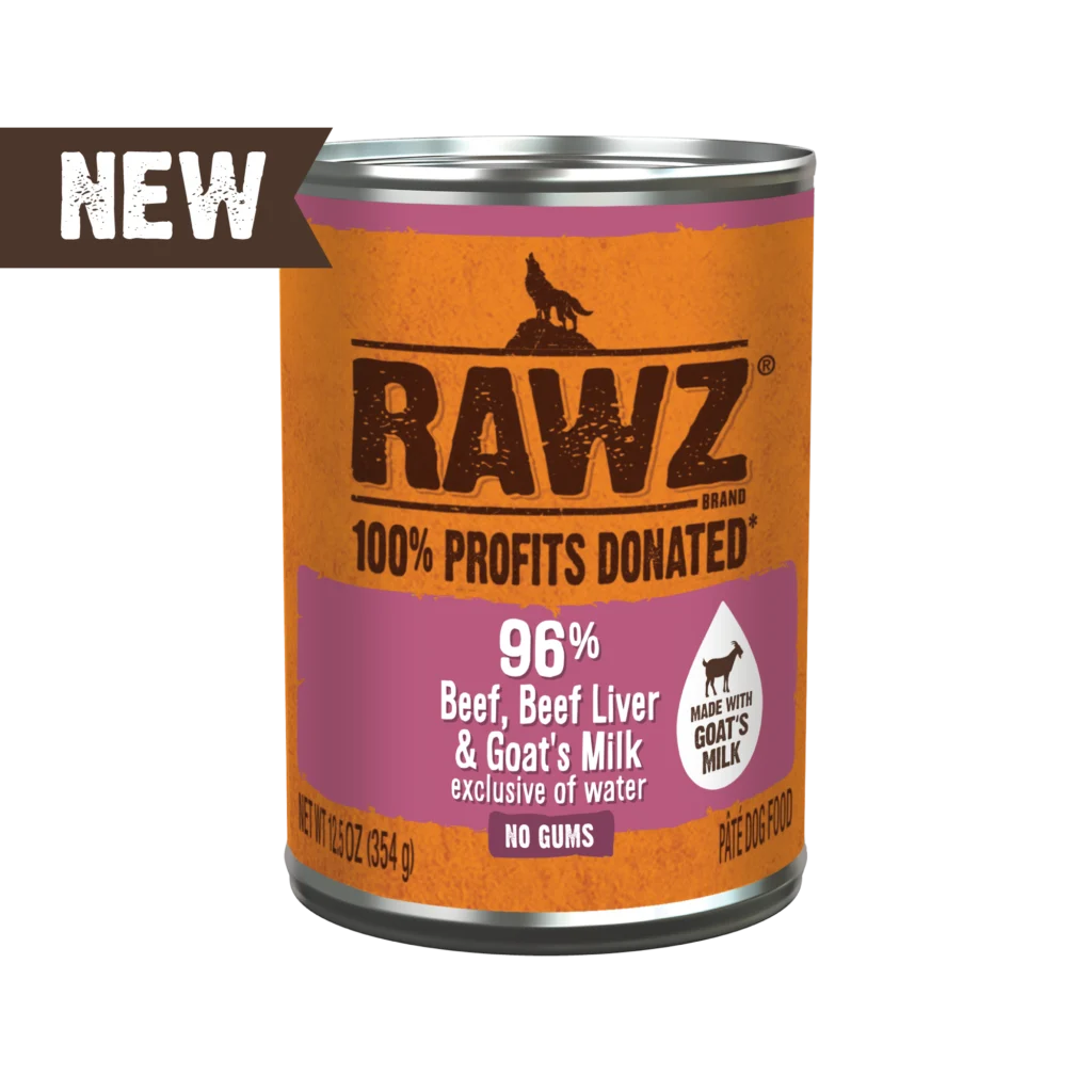 With Goat's Milk 96% Beef & Beef Liver Dog Food - RAWZ
