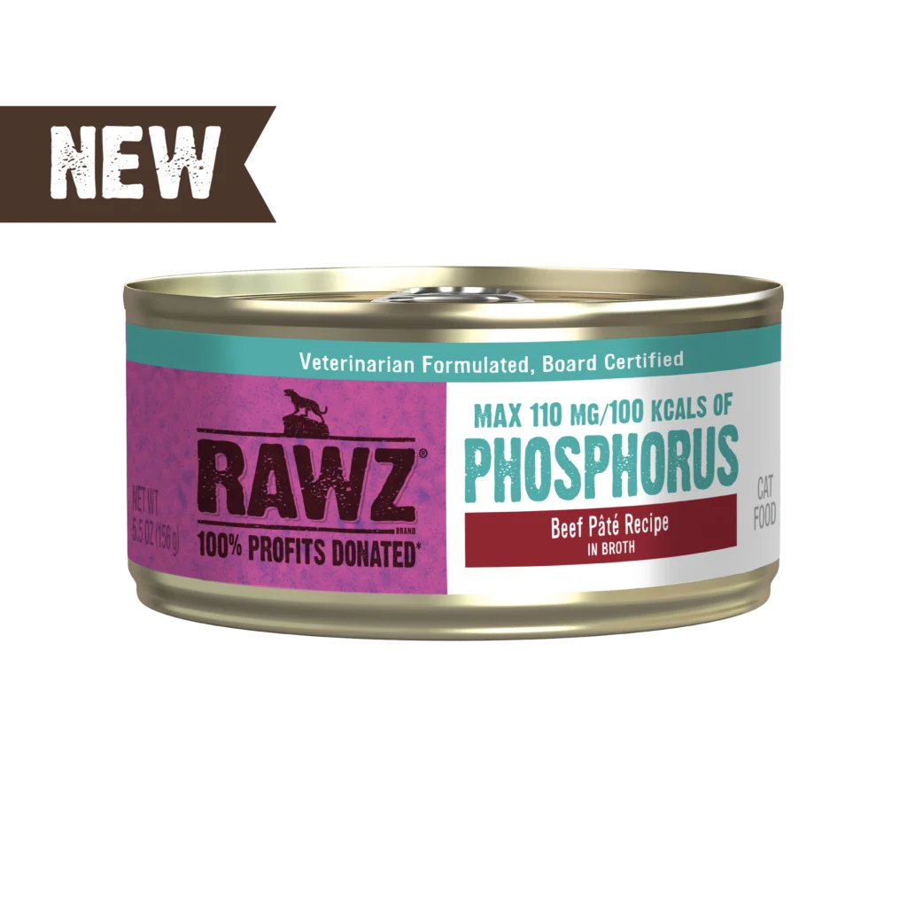 Lower Phosphorus Beef Canned Cat Food - RAWZ